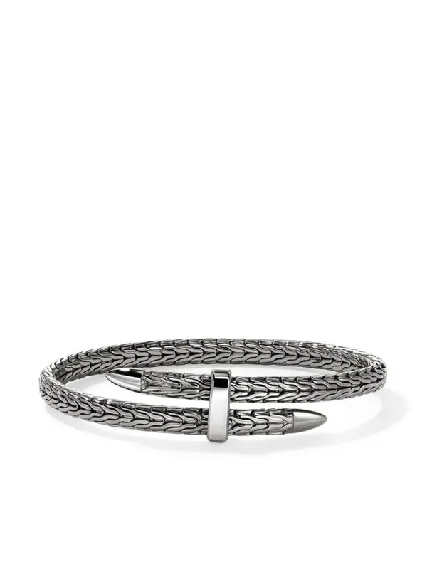 John Hardy Spear Flex Cuff Diamond Bracelet - Silver