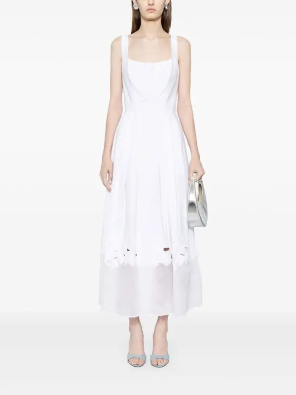 Elie Saab Embroidered Pleated Midi Dress