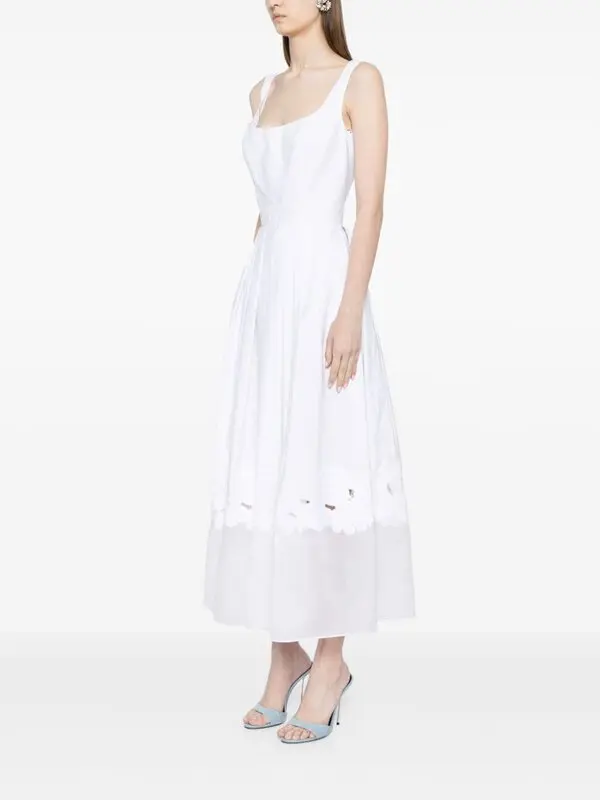 Elie Saab Embroidered Pleated Midi Dress