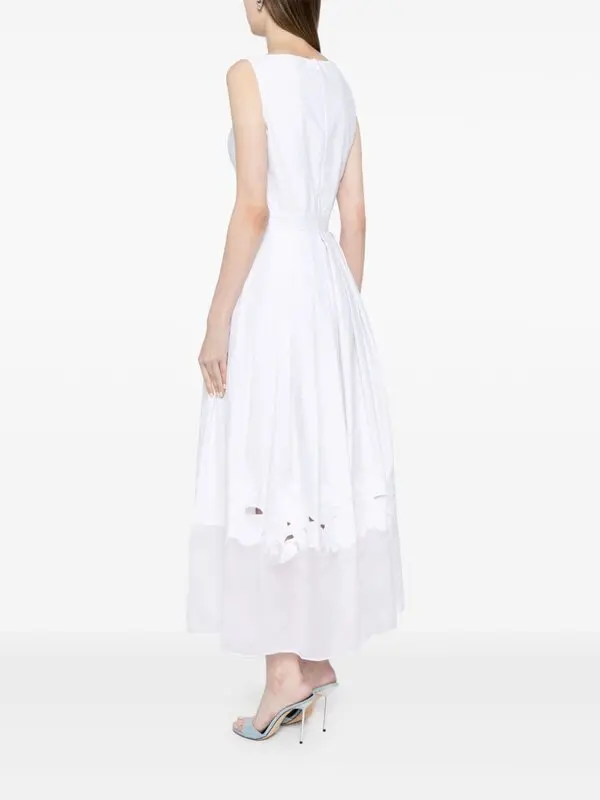 Elie Saab Embroidered Pleated Midi Dress