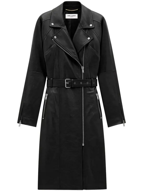 Saint Laurent Lambskin Leather Coat