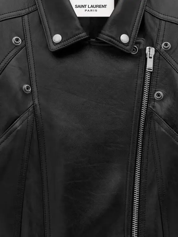 Saint Laurent Lambskin Leather Coat