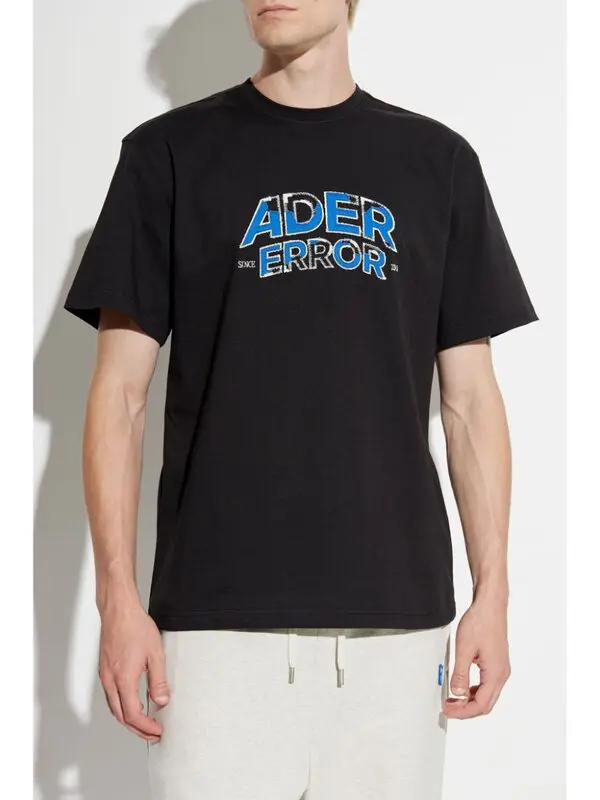 ADER ERROR Logo-embroidered T-shirt - Black