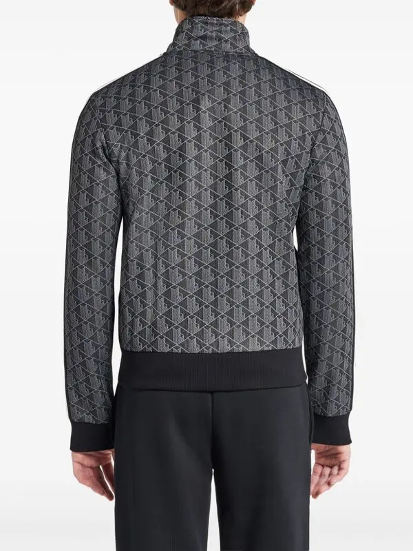 Lacoste Paris-monogram Zip-up Sweatshirt - Black