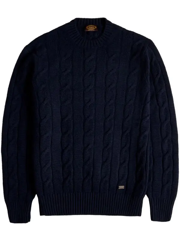 TOD'S Cable-knit Crew-neck Sweater