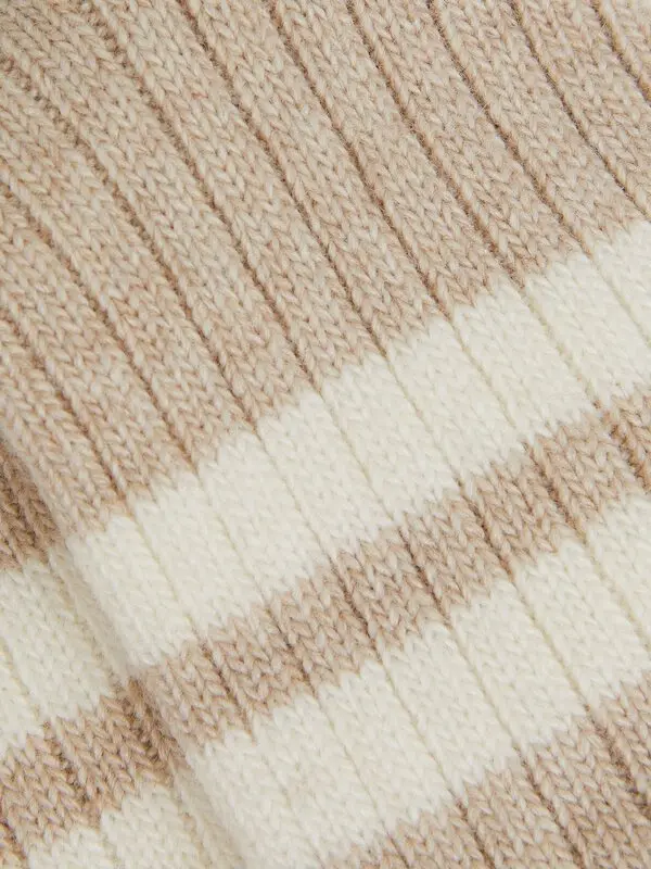 REISS Carina Wool-blend Ribbed Crew Socks