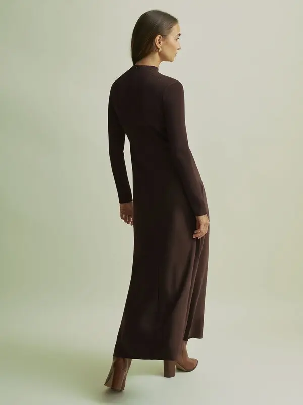 florere hybrid knit satin midi dress Acacia Hybrid Knit Satin Colourblock Midi Dress  Florere