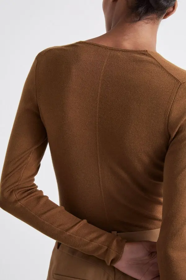 REISS Maeve Atelier Knitted Silk-blend Top
