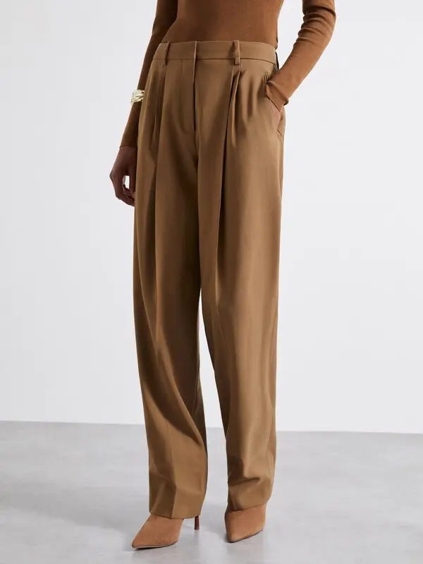 REISS Celeste Atelier Virgin Wool Tapered Trousers
