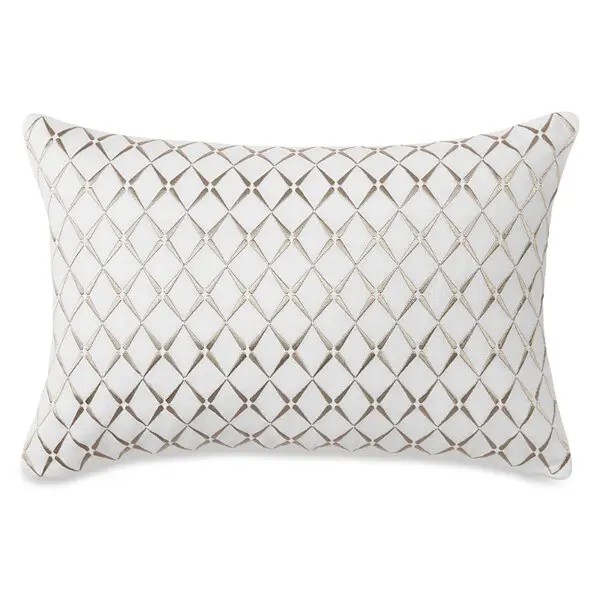 SFERRA Amaro Linen Decorative Pillow - White/taupe