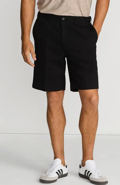 LANDS' END Comfort Waist 9" No Iron Chino Shorts - Black