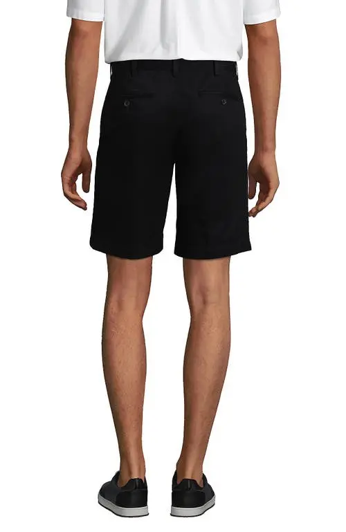 LANDS' END Comfort Waist 9" No Iron Chino Shorts - Black