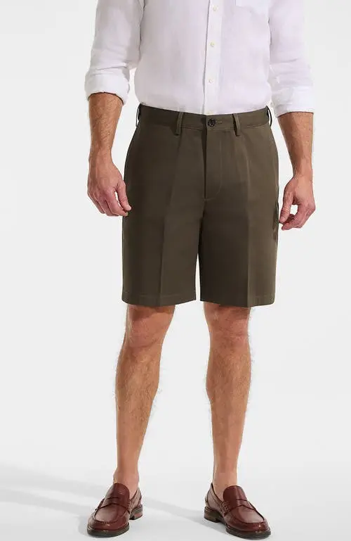 LANDS' END Comfort Waist 9" No Iron Chino Shorts - Cinder Brown