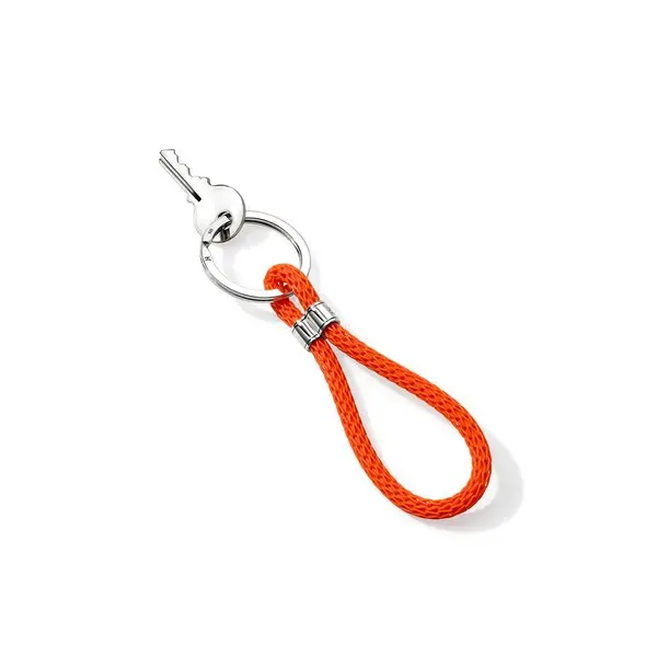 John Hardy Jh Key Chain, Sterling Silver, Rubber