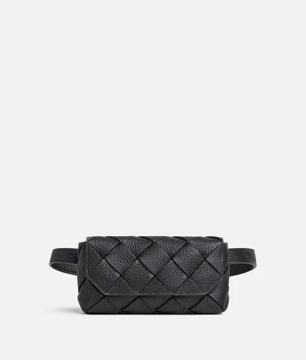 Bottega Veneta Intreccio Leather Belt Bag - Black