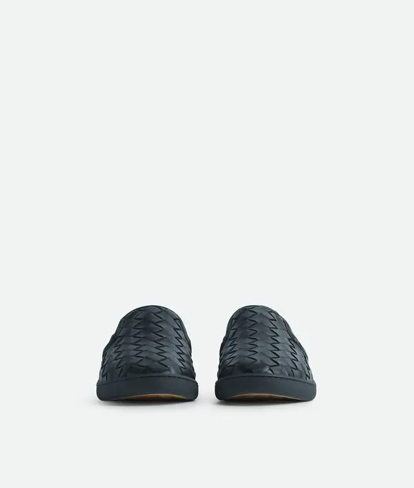 Bottega Veneta Intrecciato Leather Slip-on Sneaker - Shadow