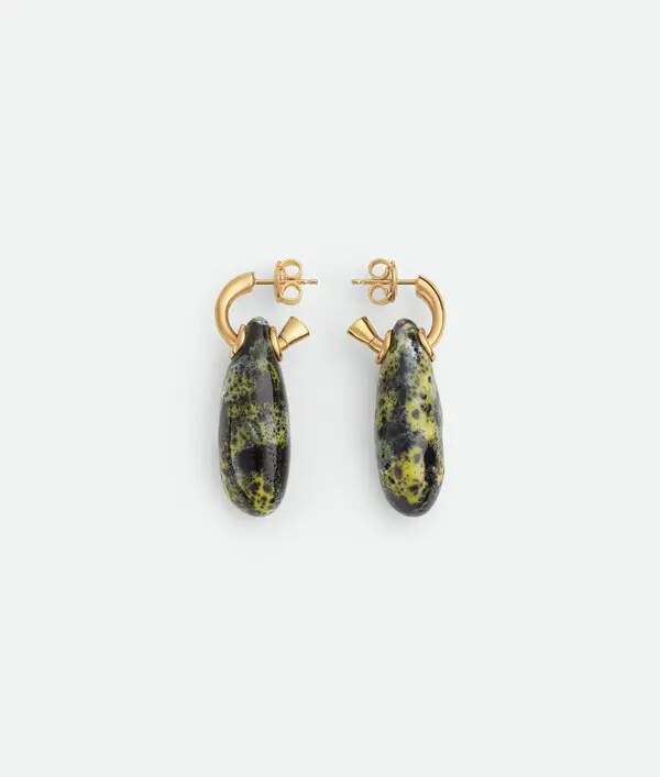 Bottega Veneta Ellipse Ceramic Drop Earrings
