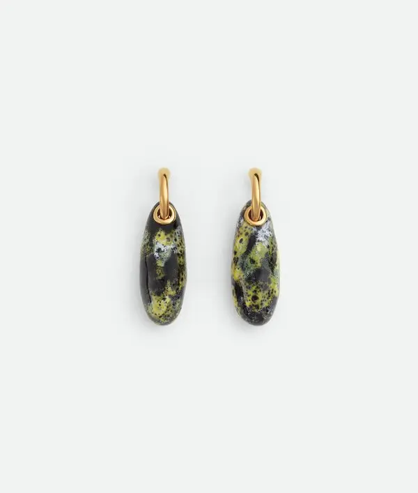 Bottega Veneta Ellipse Ceramic Drop Earrings