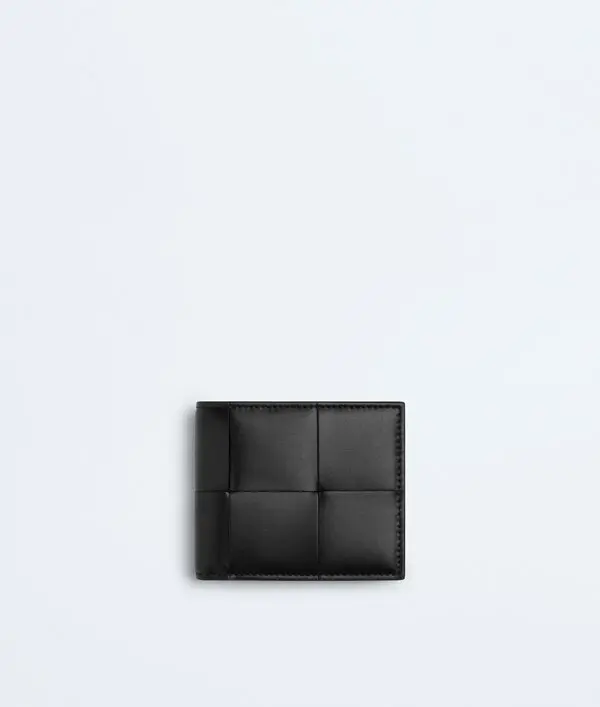Bottega Veneta Cassette Bi-fold Wallet - Black/parakeet