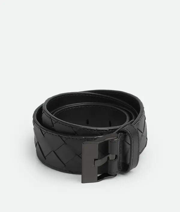 Bottega Veneta Watch Buckle Belt - Black