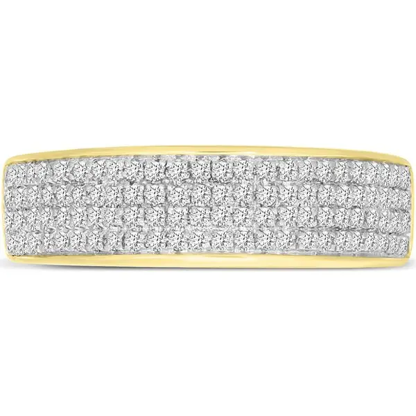 LUVMYJEWELRY Tessera Diamond Band Ring In 10k Gold - 10k Yellow Gold