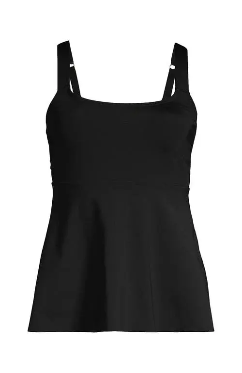 LANDS' END Flutter Tankini Top - Black