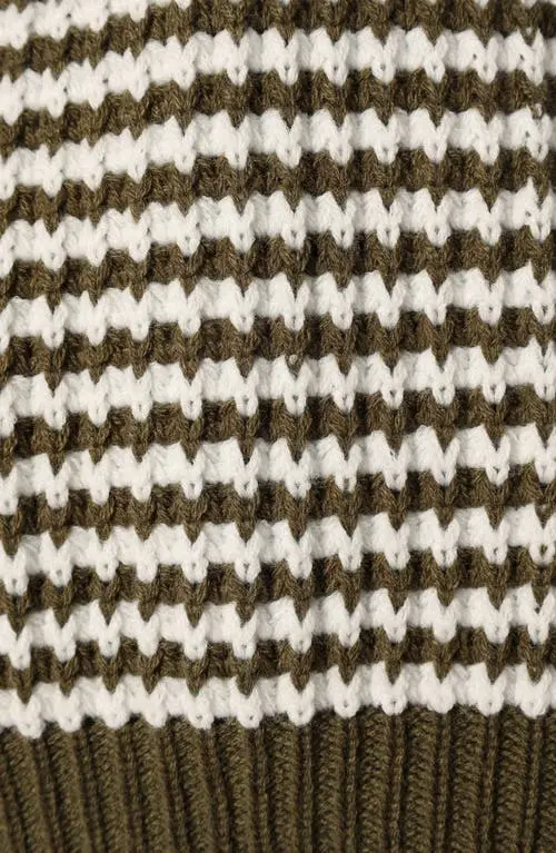 PETAL & PUP Becca Stripe One-shoulder Sweater