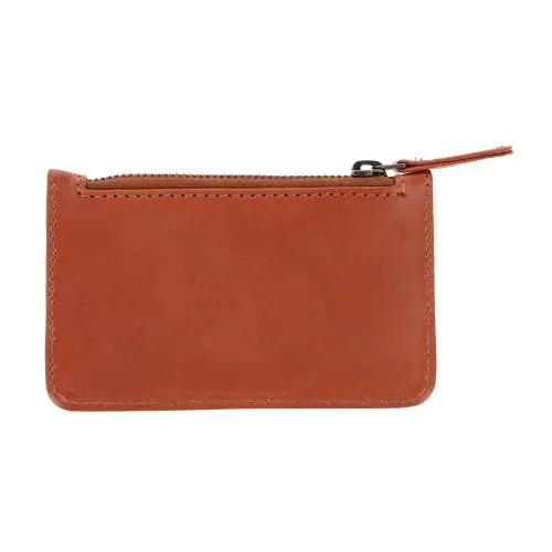 Trafalgar Sergio Front Pocket Leather Zipper Pouch