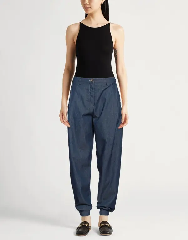 Emporio Armani Tapered Chambray Trousers