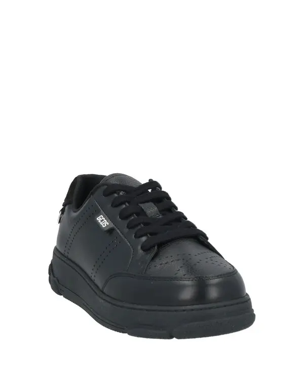 Gcds Leather Low-top Sneakers - Black