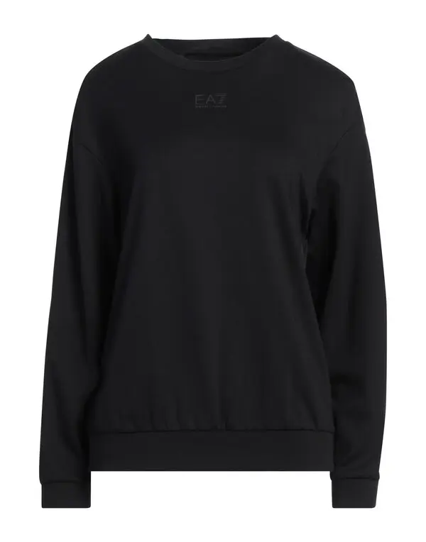 EA7 Sweatshirt In Viscose Blend With Logo Appliqu