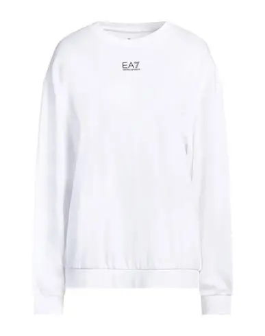 EA7 Sweatshirt In Viscose Blend With Logo Appliqu - White