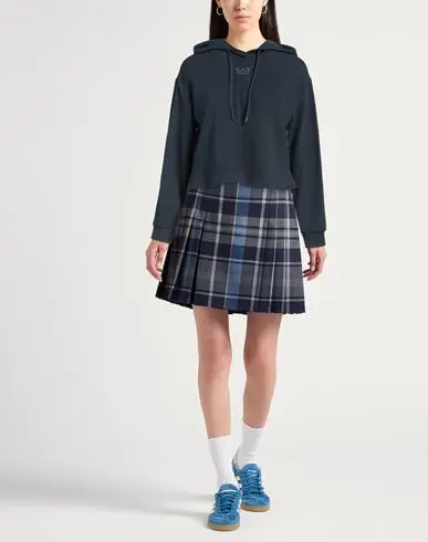 EA7 Cotton-elastane Blend Fleece Sweatshirt - Blue