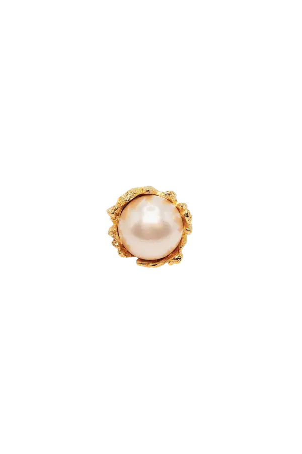 KENNETH JAY LANE Sea Branch Pearl Ring - Lime