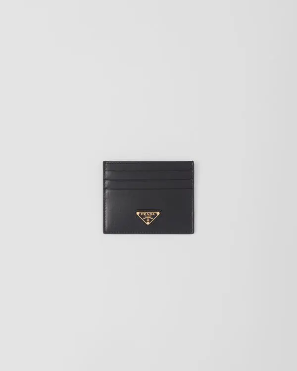 Prada Leather Card Holder - Black