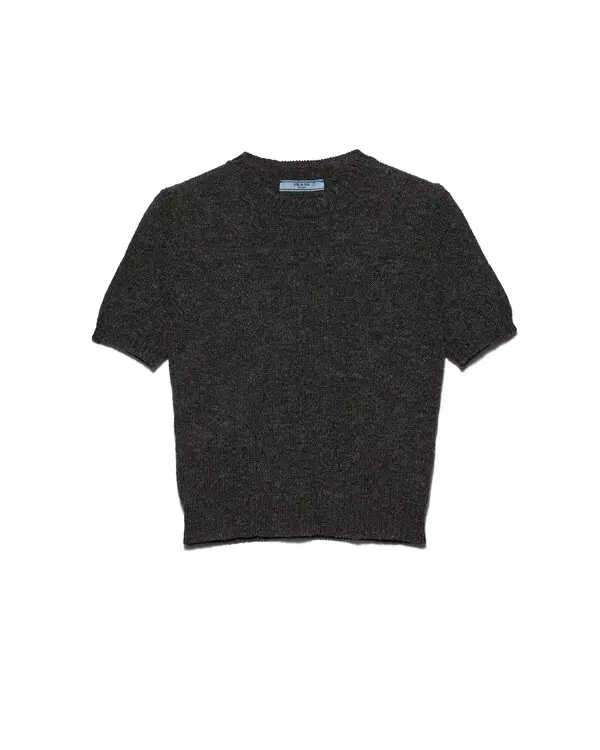Prada Short-sleeved Cashmere Sweater - Grey