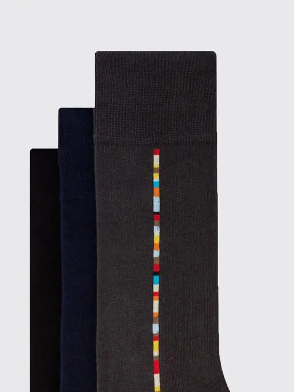 Paul Smith Set Of 3 Pairs Of Cotton Socks - Multicolor