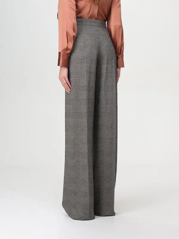 Max Mara Tailored Plaid Wide-leg Trousers - Grey