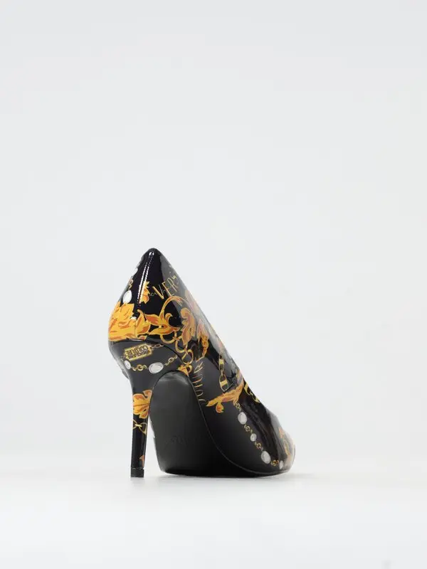 Versace Embellished Pointed Toe Stiletto Pumps - Black 1