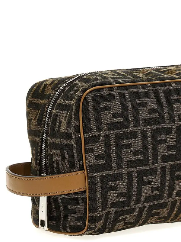 Fendi Ff Wash Bag - Beige