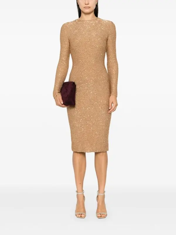 fabiana filippi sequin embellished knitted dress Fabiana Filippi Sequinned Knit Dress - Grey
