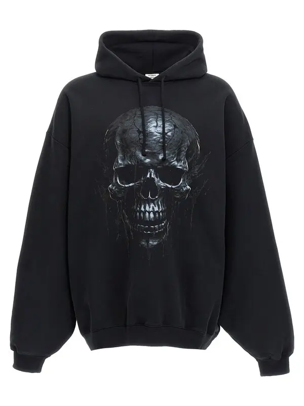 Buy Vetements Skull Metal' Hoodie - Black At 23% Off | Editorialist