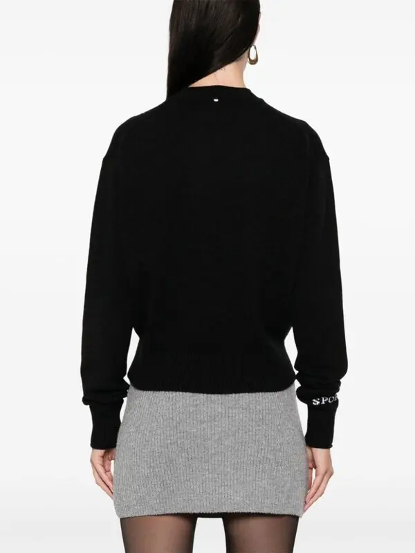 Sportmax Wool Crewneck Sweater - Black