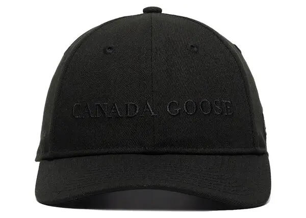 Canada Goose Wordmark Embroidered Logo Baseball Cap - Black