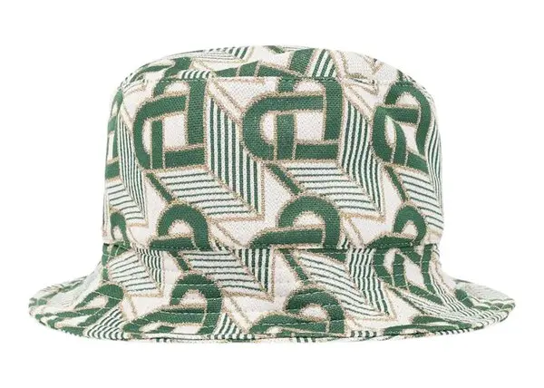 Casablanca Heart Monogram Jacquard Bucket Hat - Green
