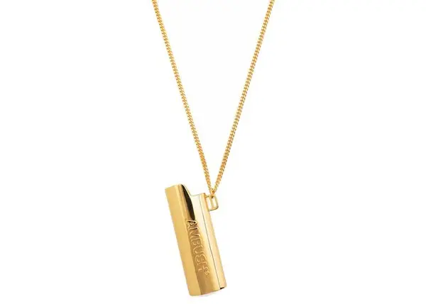 AMBUSH Logo Lighter Case Pendant Necklace - Gold