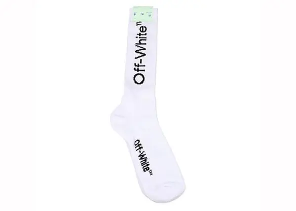 Off-White Diag Mid-length Socks - White/black