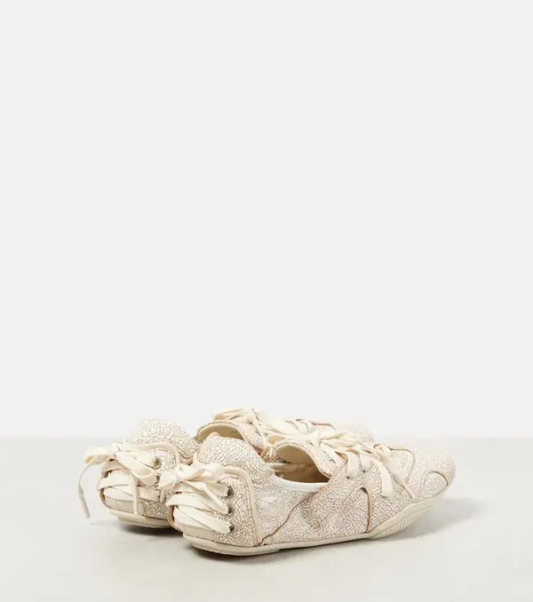 Acne Studios Leather Sneakers With Square Toe - White