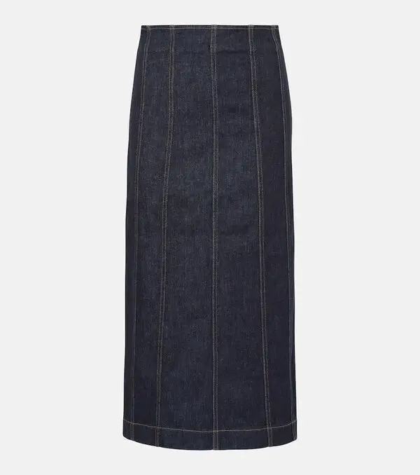 Veronica Beard Fiona Denim Maxi Skirt