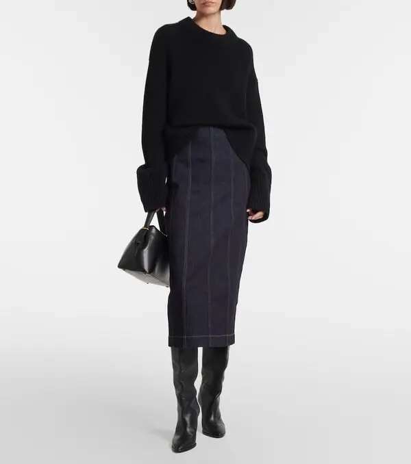 Veronica Beard Fiona Denim Maxi Skirt